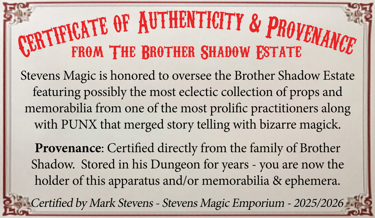 Carney Pitchman Indian Chief - Brother Shadow - Brother Shadow Estate ...
